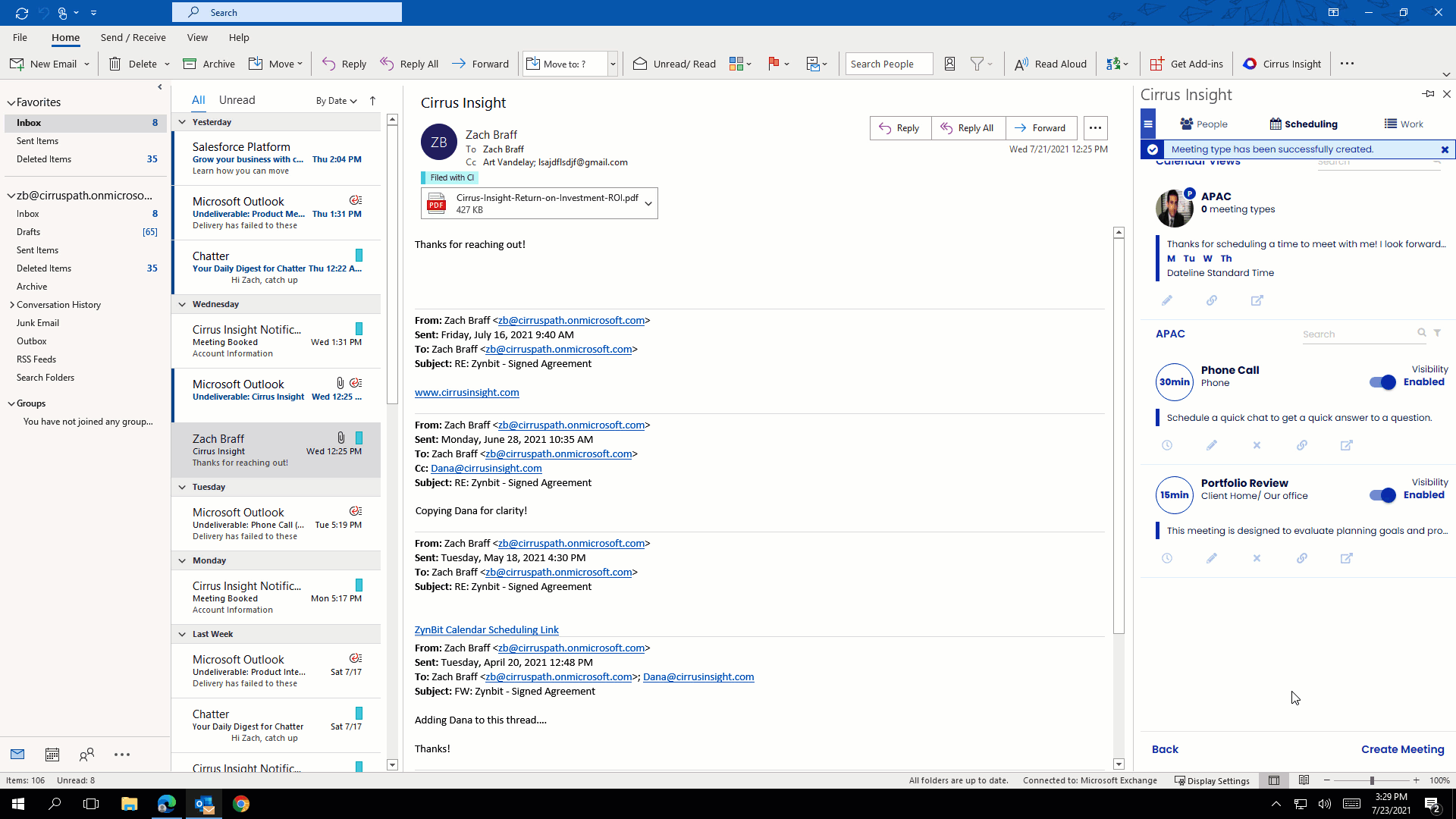 Calendar Scheduling From Outlook - Get Started