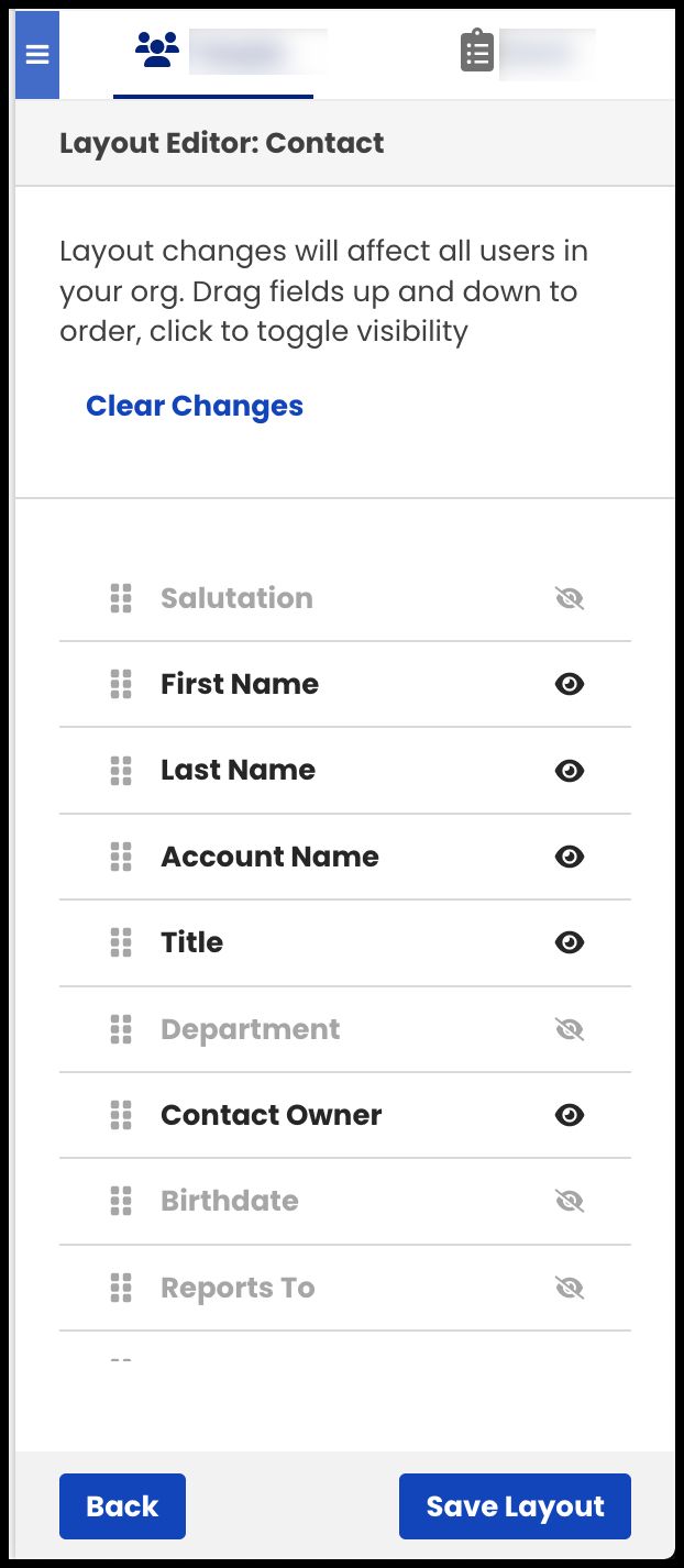 Admins | Customize Sidebar Field Layouts