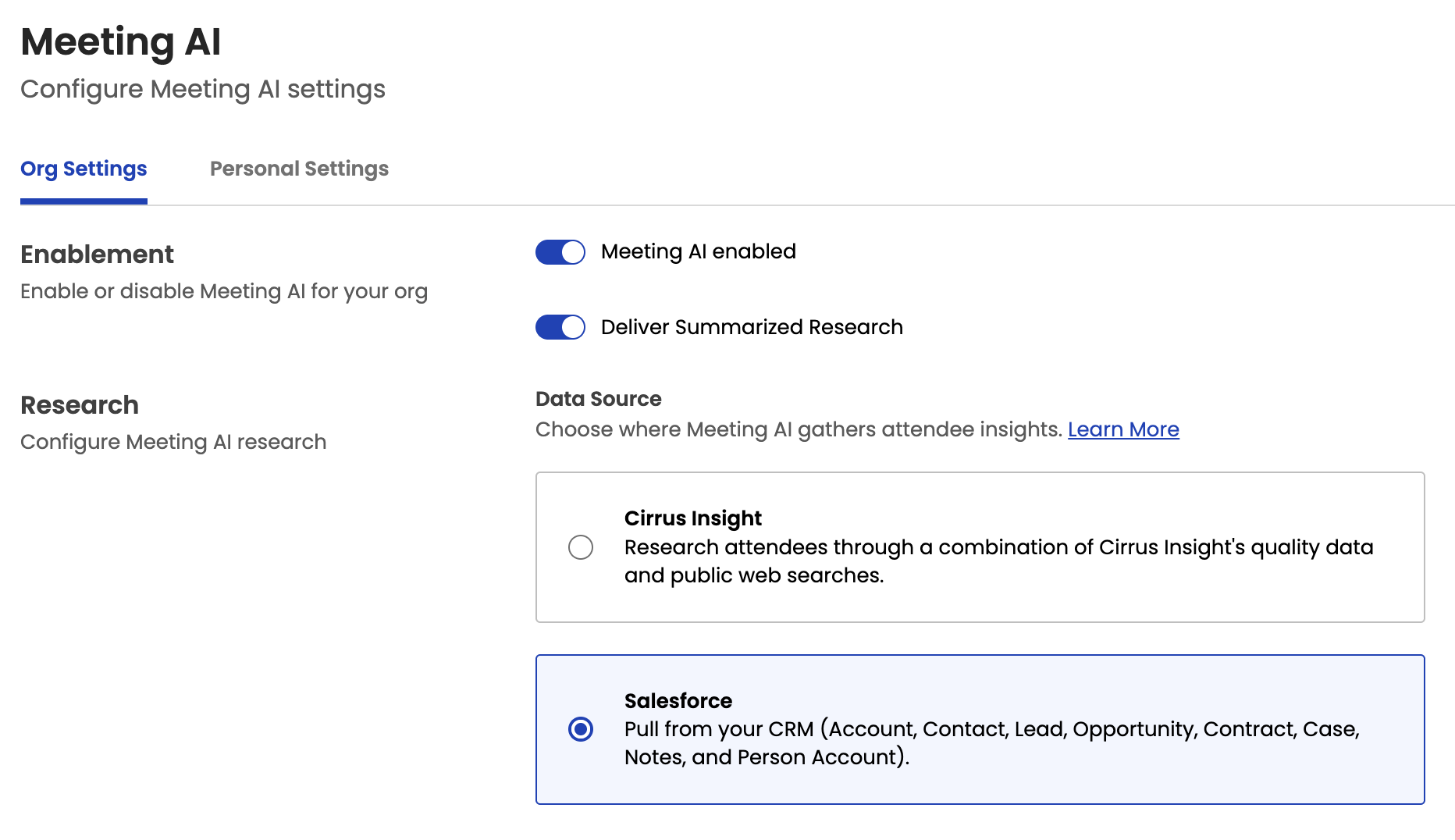 Meeting AI Salesforce Integration